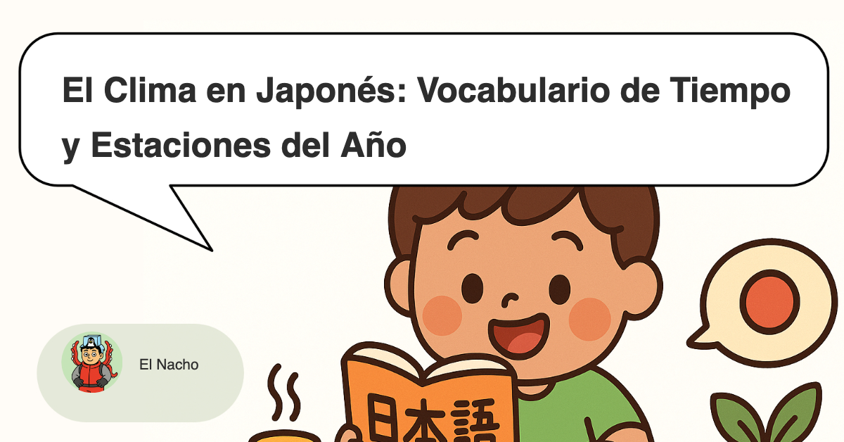 El Clima en Japonés: Vocabulario de Tiempo y Estaciones del Año ...